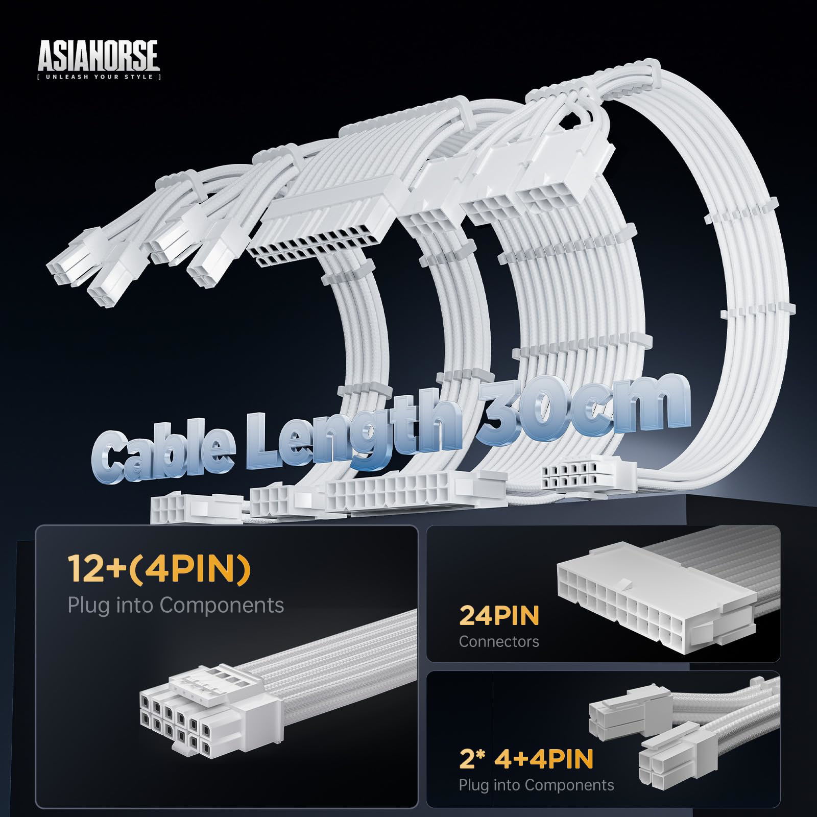 GetUSCart- AsiaHorse 12VHPWR Cable Extension Kit, 16AWG Pcie 5.0 PSU ...
