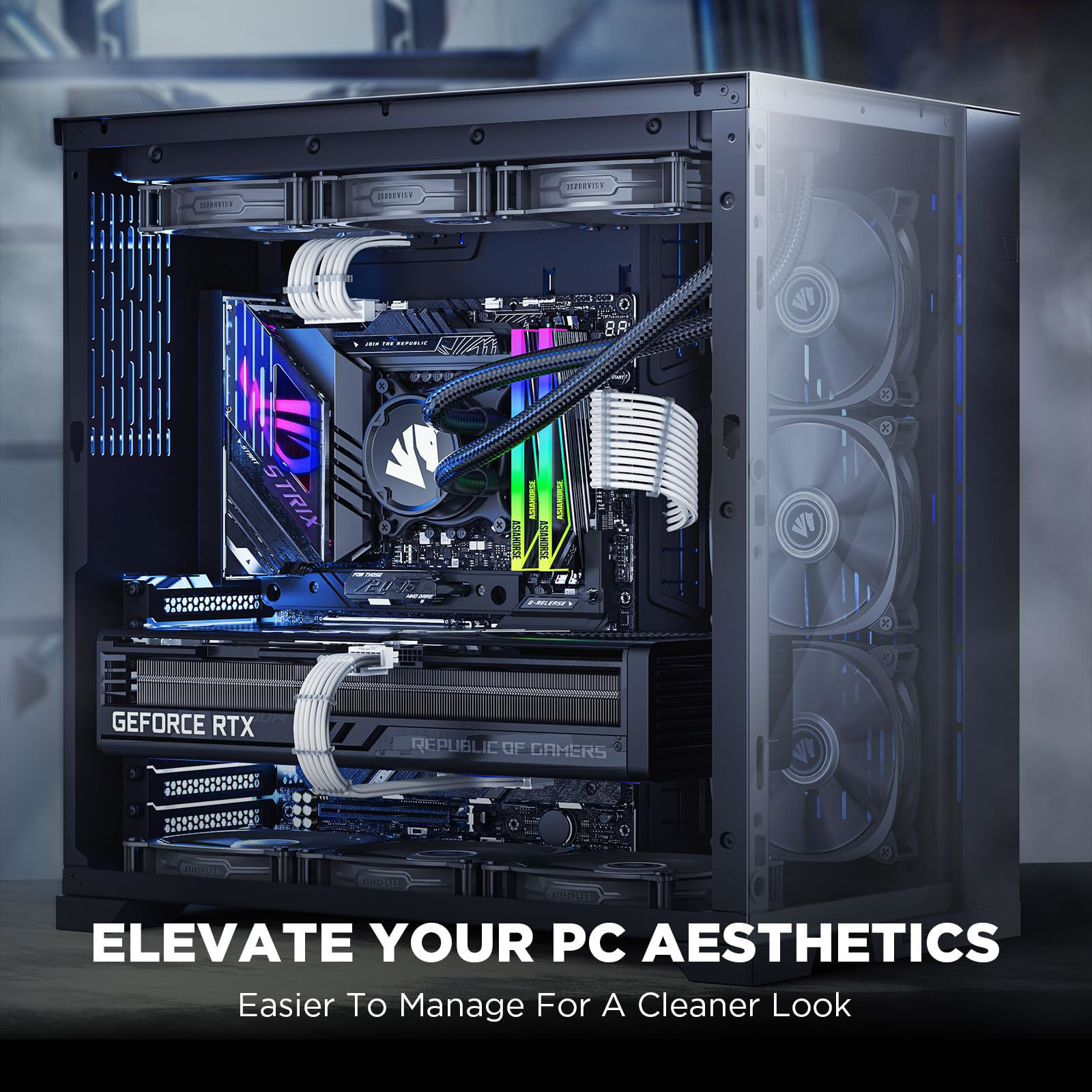 GetUSCart- AsiaHorse 12VHPWR Cable Extension Kit, 16AWG Pcie 5.0 PSU ...