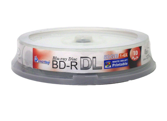 GetUSCart- Smart Buy 20 Pack Bd-r Dl Printable White Inkjet 50gb 6X Blu ...