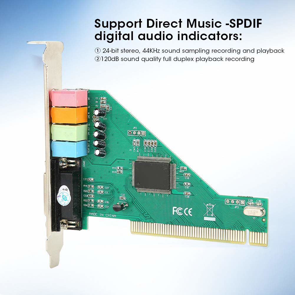 GetUSCart- PCI Sound Card 4.1 Channel Computer Desktop Built in Sound ...