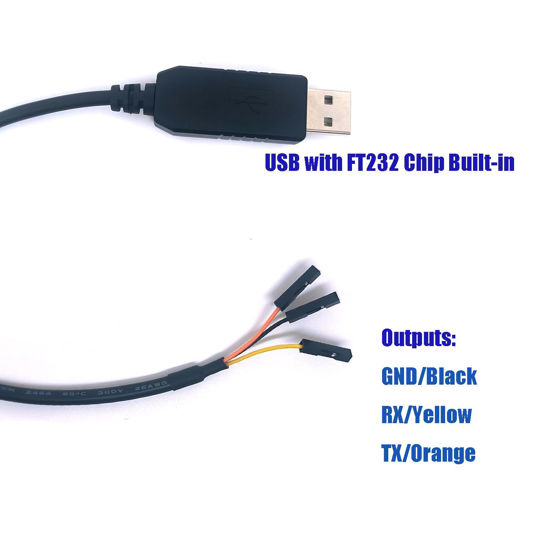 GetUSCart- NITOMTYU USB to TTL Serial 3.3V Adapter Cable Built-in FT232 ...