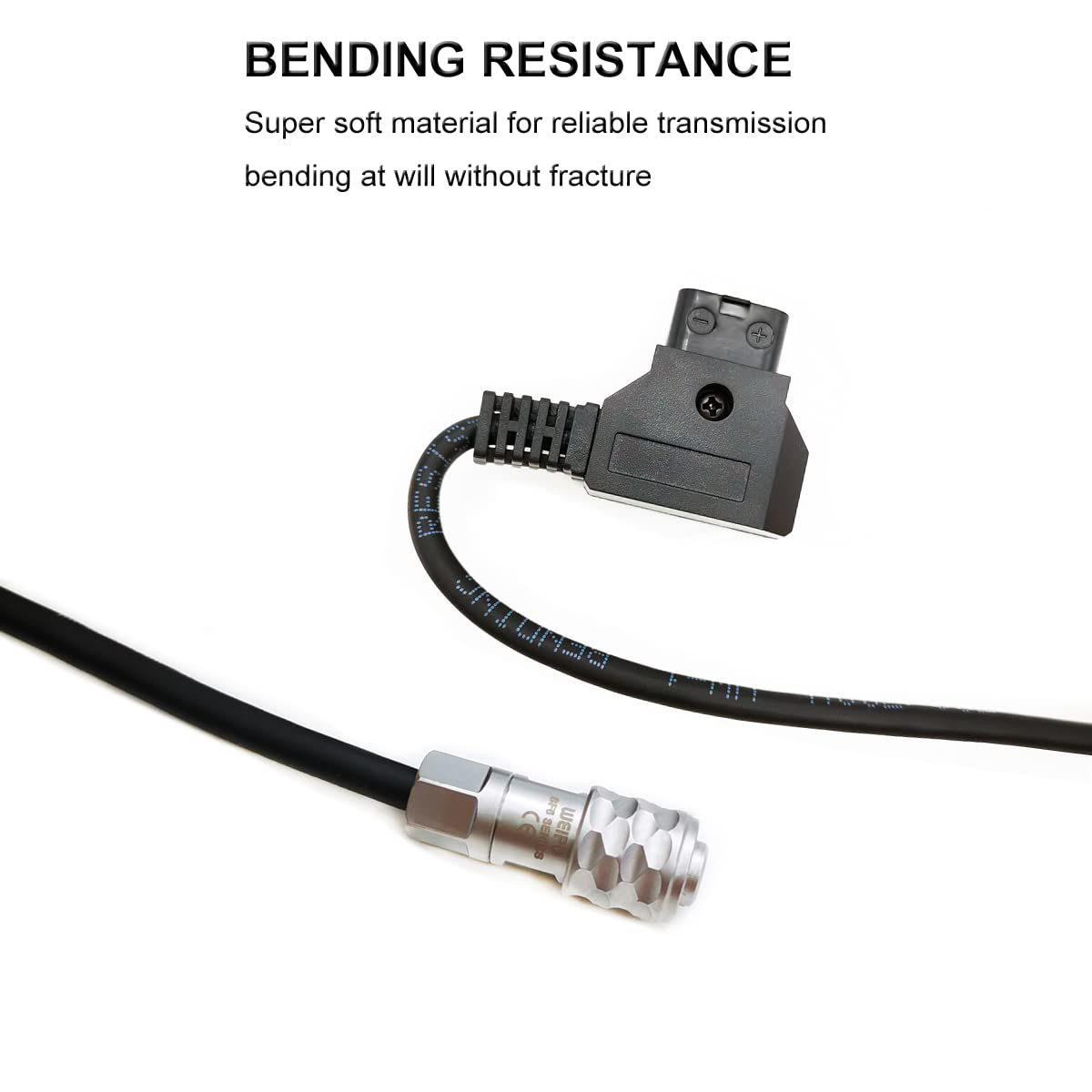 GetUSCart- BMPCC 4K 6K Pro Flexible Power Cable, D-tap to Weipu SF6 2 Pin Female for Blackmagic ...