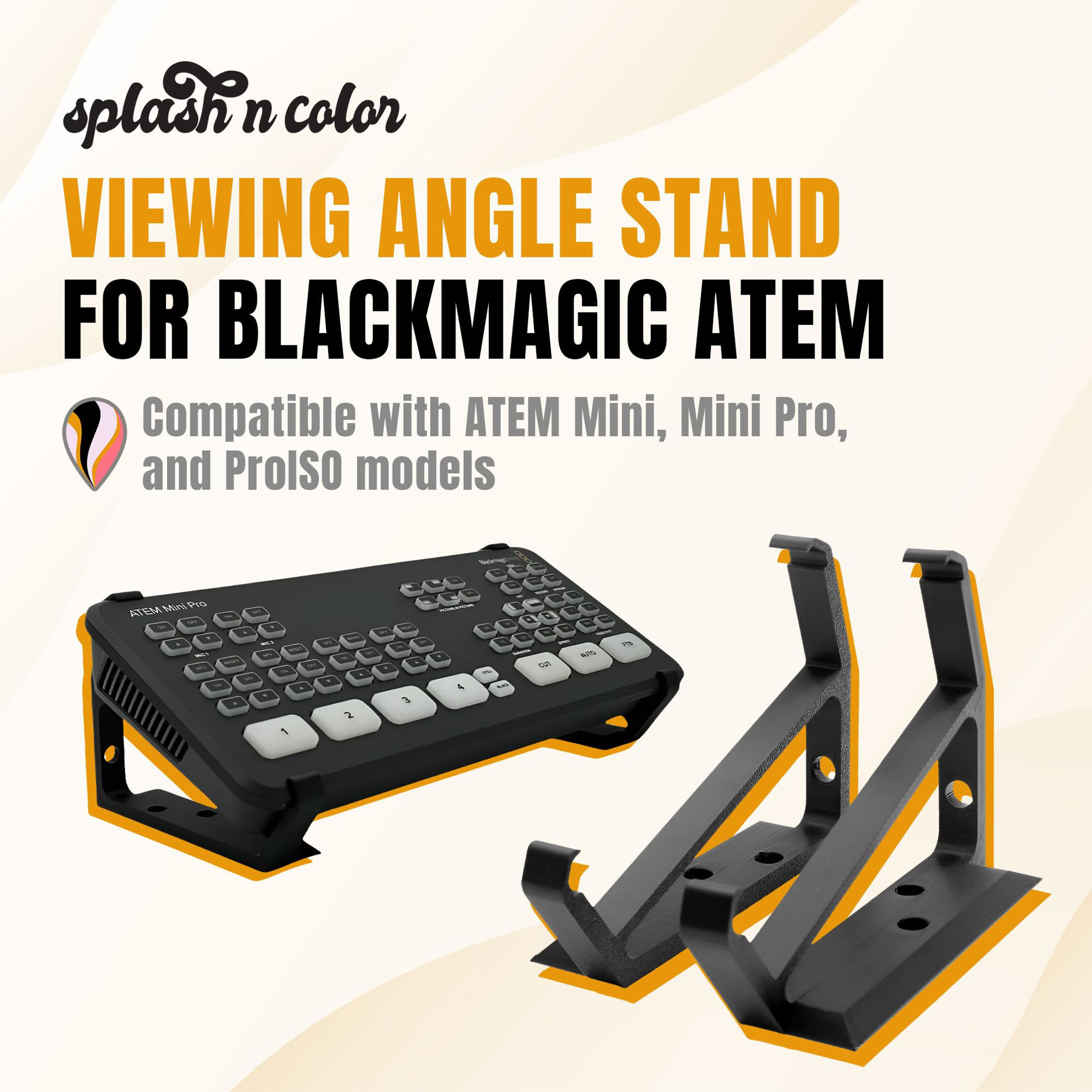 GetUSCart- SplashNColor Viewing Angle Stand for Blackmagic ATEM Mini ...