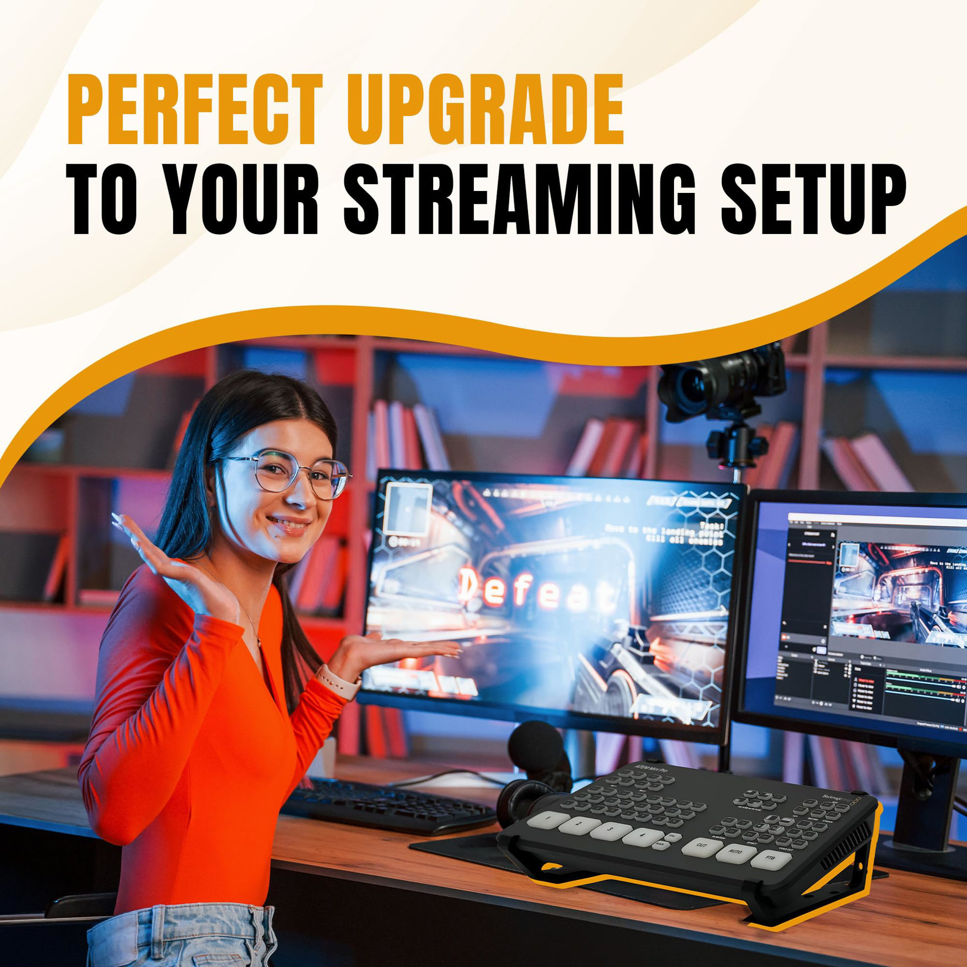 GetUSCart- SplashNColor Viewing Angle Stand for Blackmagic ATEM Mini ...