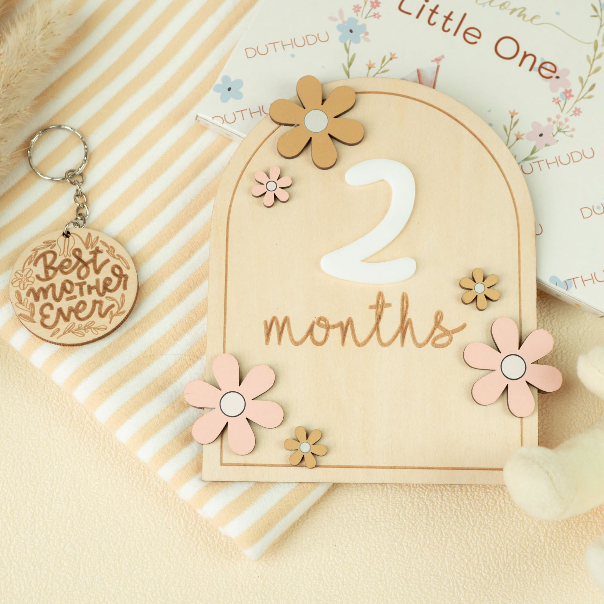 GetUSCart- Monthly Baby Milestone Wooden Circle - Baby Monthly ...