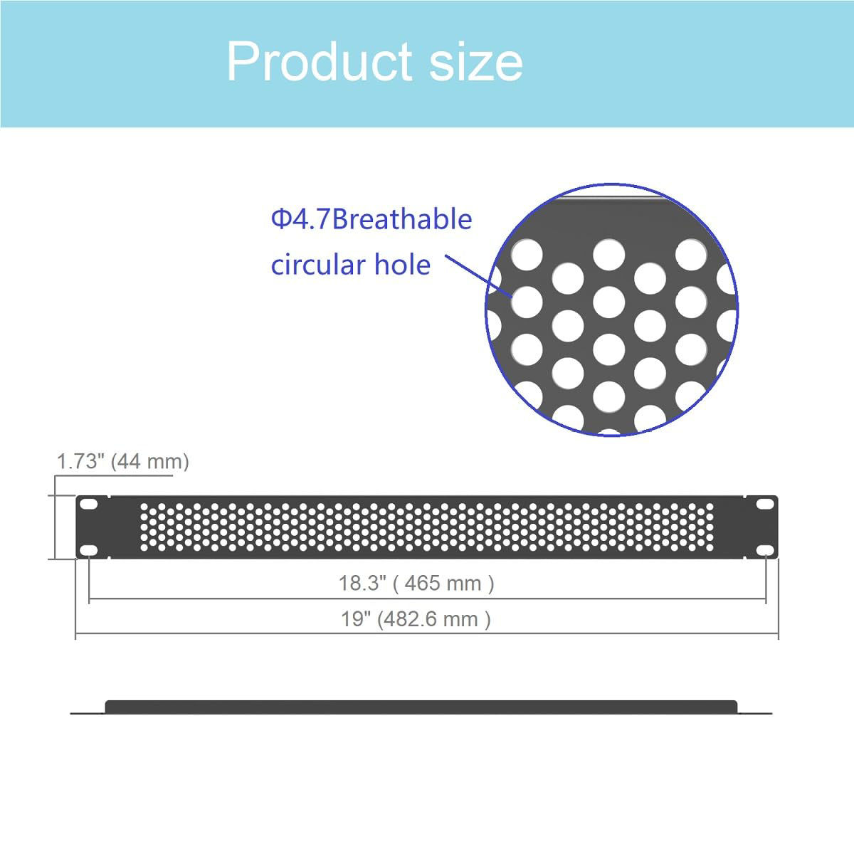 GetUSCart- QiaoYoubang 5 Pack 1U Venting Blank Panel - Steel Blank Rack ...