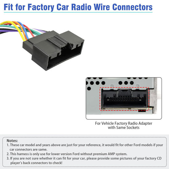 GetUSCart- Jayubien Stereo Wiring Harness for Ford ISO Radio Adapter ...