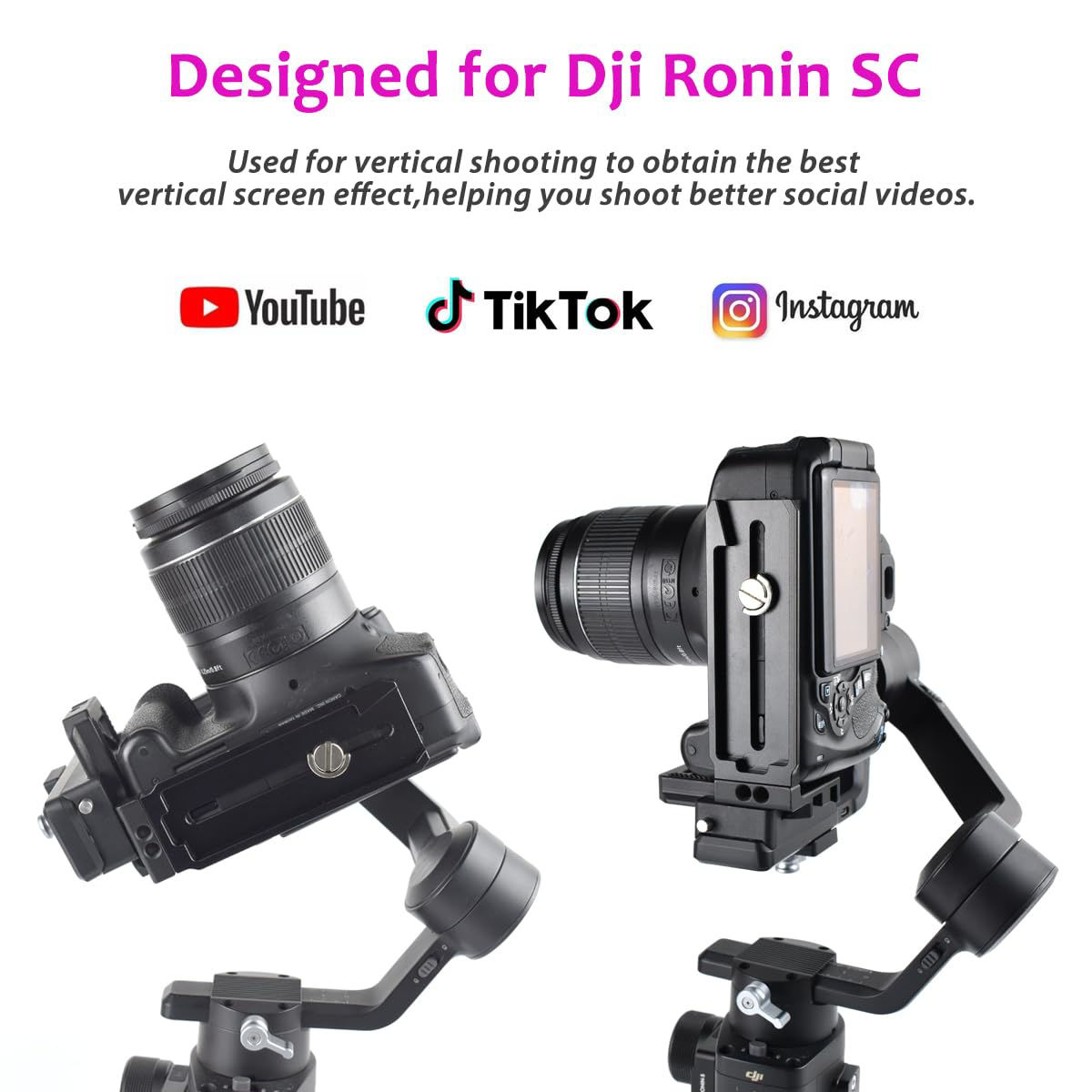 GetUSCart- Akeipho L Bracket Vertical Mount for DJI Ronin SC, Aluminum ...