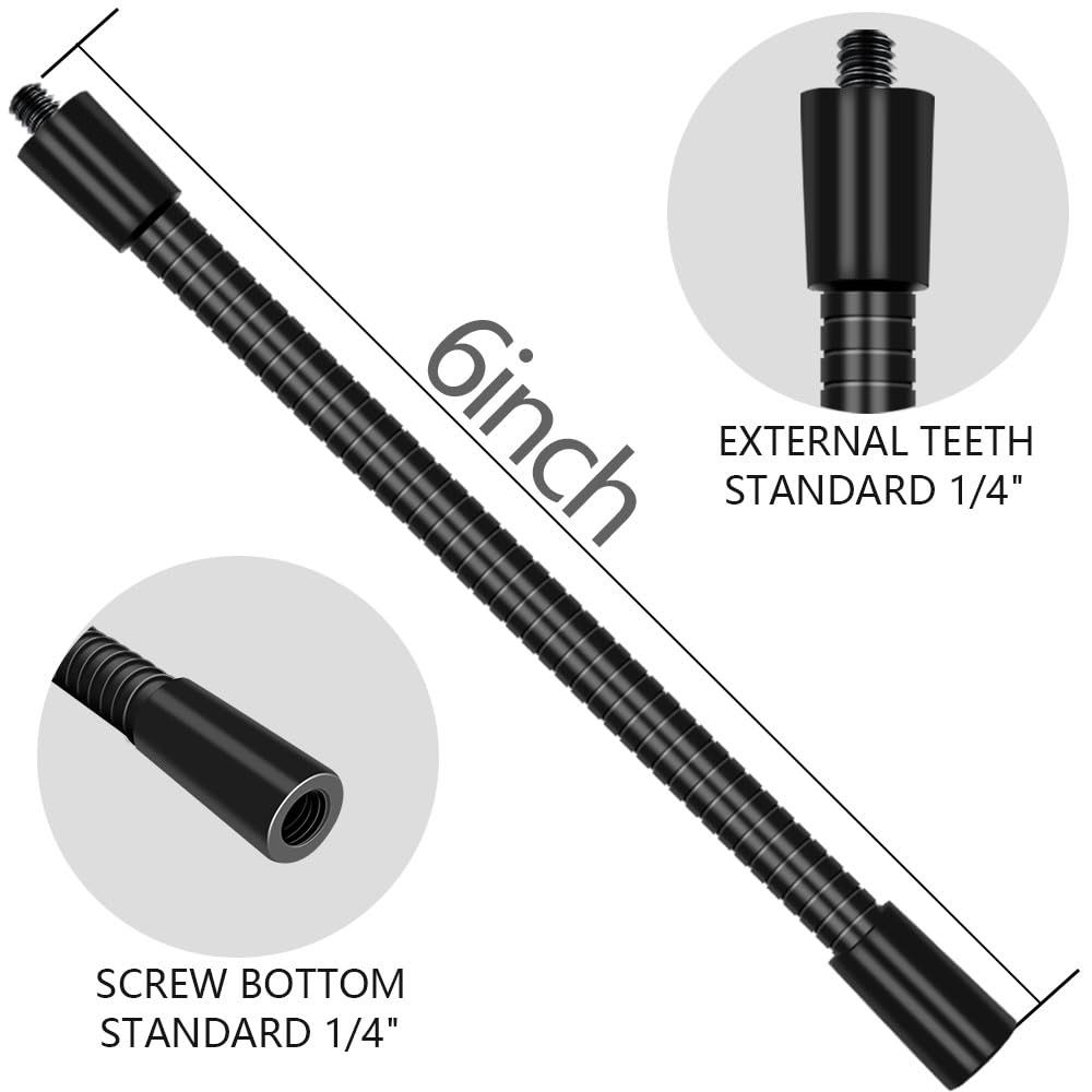 GetUSCart- Pixel Gooseneck 6 inch 1/4” Threaded Male Female for Webcam ...