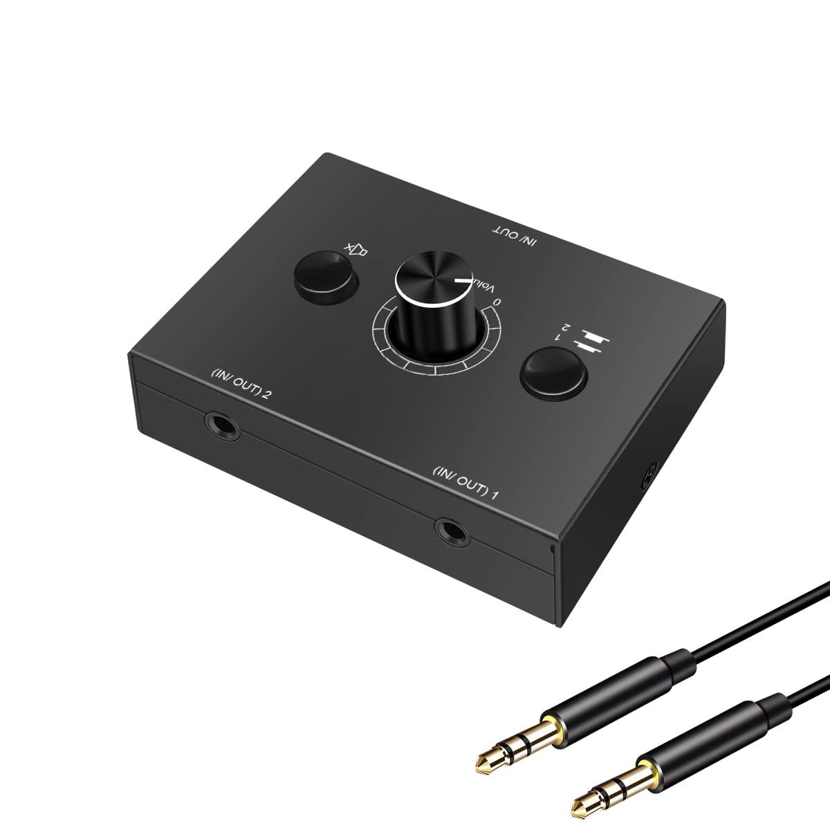 GetUSCart- Audio selector 3.5mm Audio Switch Audio Switcher, Passive ...