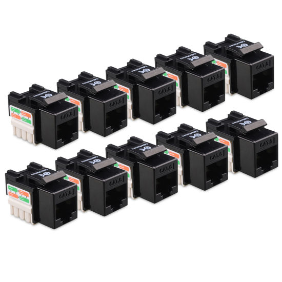 GetUSCart- Cable Matters [UL Listed] 10-Pack 10Gbps Cat6 Keystone Jacks ...