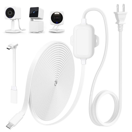 GetUSCart- 25FT Outdoor Power Adapter for WYZE Cam V4, WYZE Cam OG/V3 ...
