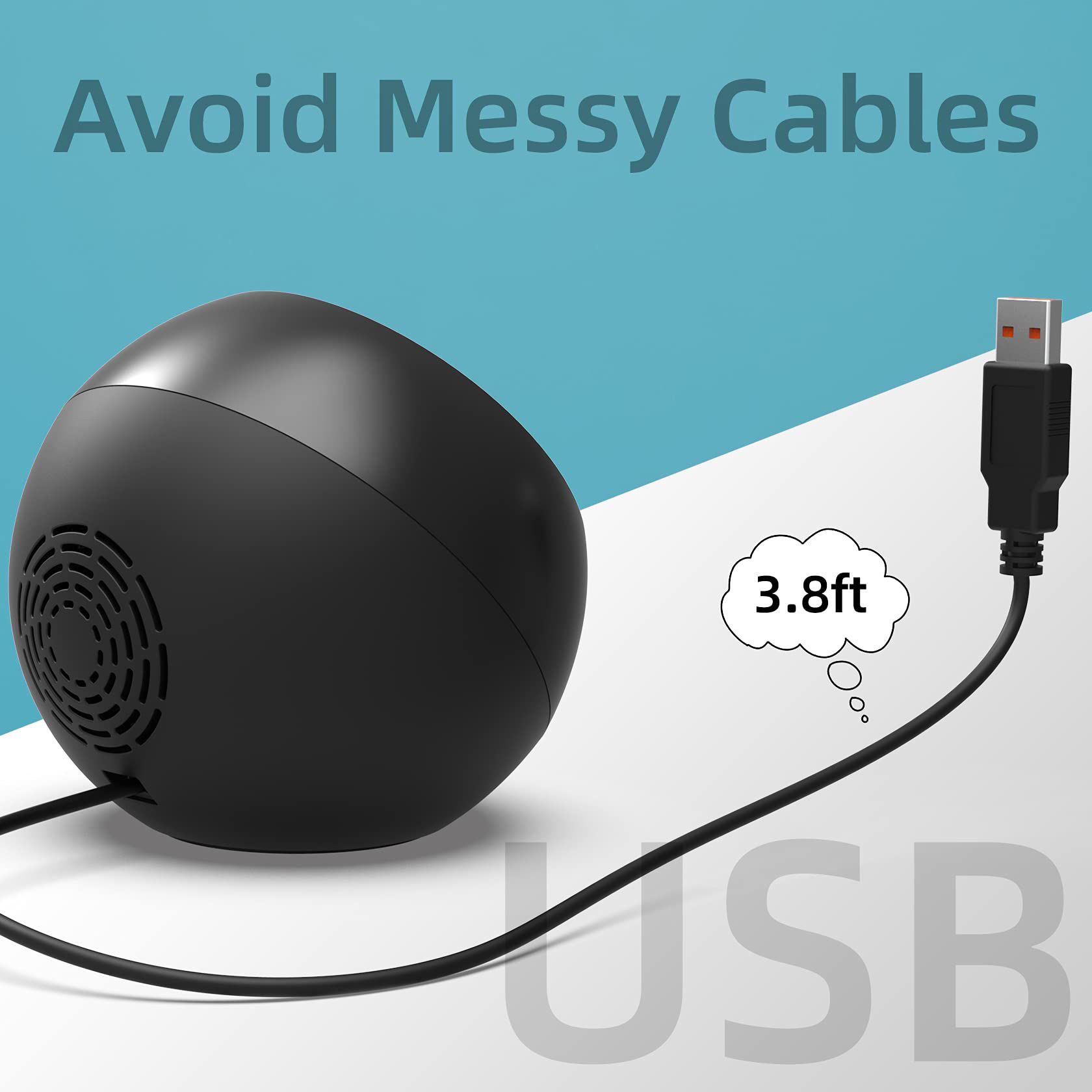 GetUSCart- XKX [Single] USB Computer Speakers for Desktop, PC, Laptop ...