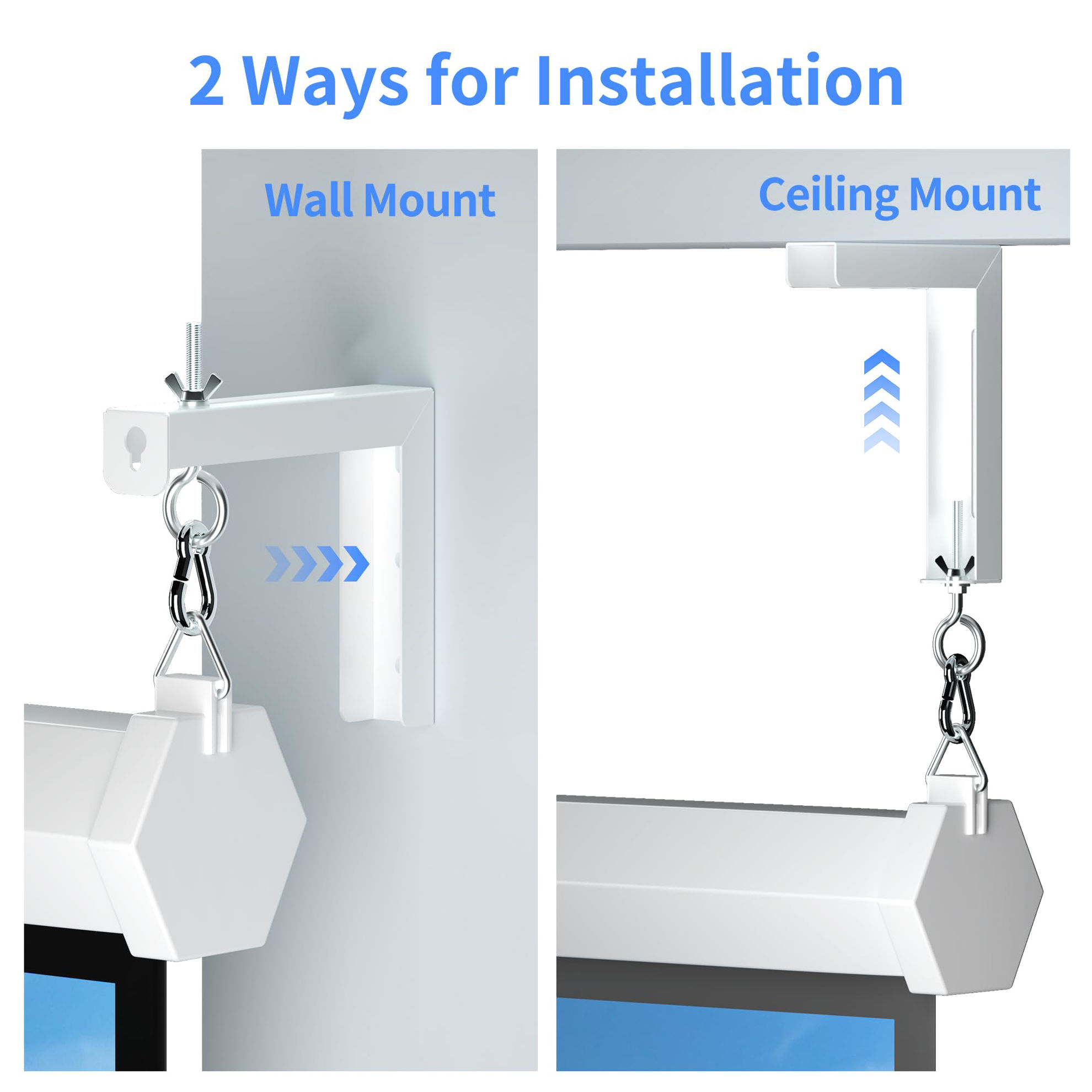GetUSCart- XINLEI Universal Projector Screen Wall Mount L-Brackets ...