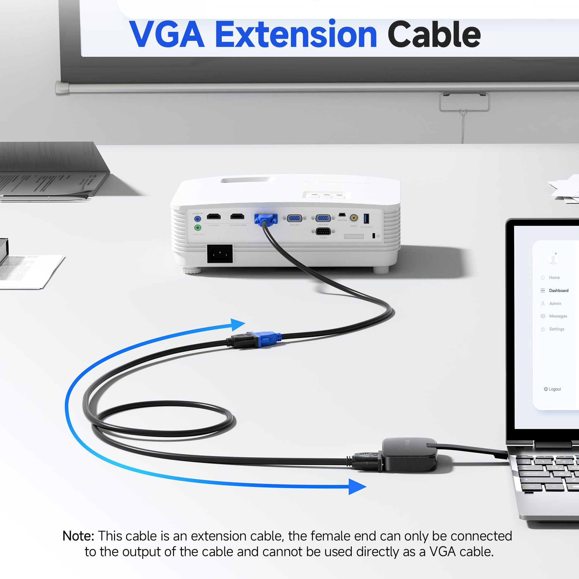 GetUSCart- Cable Matters VGA Extension Cable (VGA Cable Male to Female ...