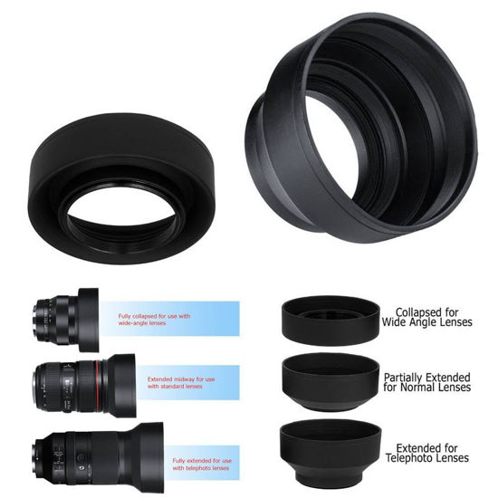 GetUSCart- Lens Hood (Rubber Collapsible Design) for The COOLPIX P900/P950