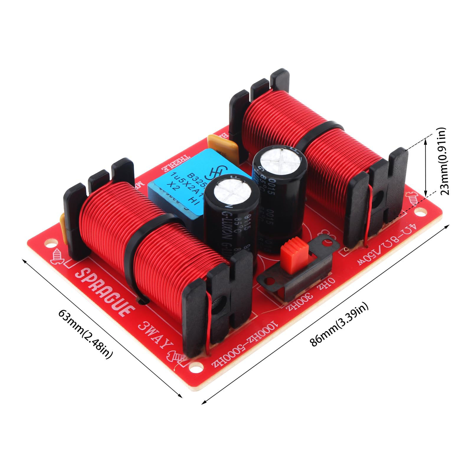 GetUSCart- DriSentri 3 Way Speaker Crossover, 150W 3 Way 3 Speaker Unit ...