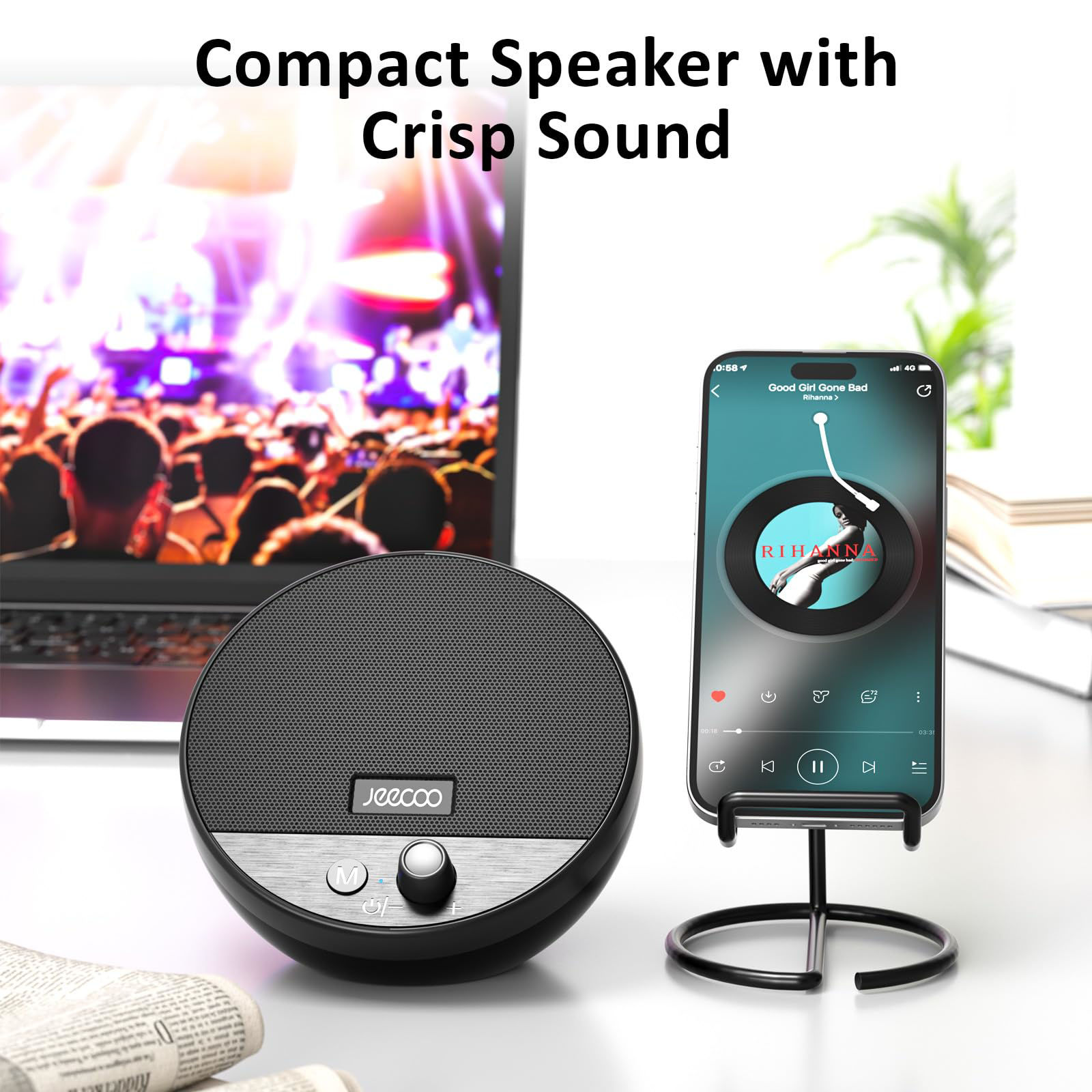 GetUSCart- Jeecoo A10 USB Plug-N-Play Laptop Speakers Bluetooth ...