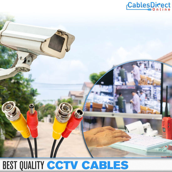 GetUSCart- 100FT White Premade BNC Video Power Cable Extension Wire for ...