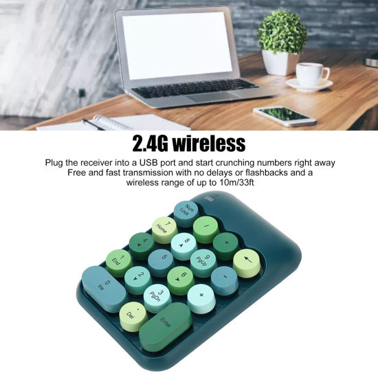 GetUSCart- 2.4Ghz Wireless Numeric Keypad, 18 Keys Mini Numeric Keypad ...