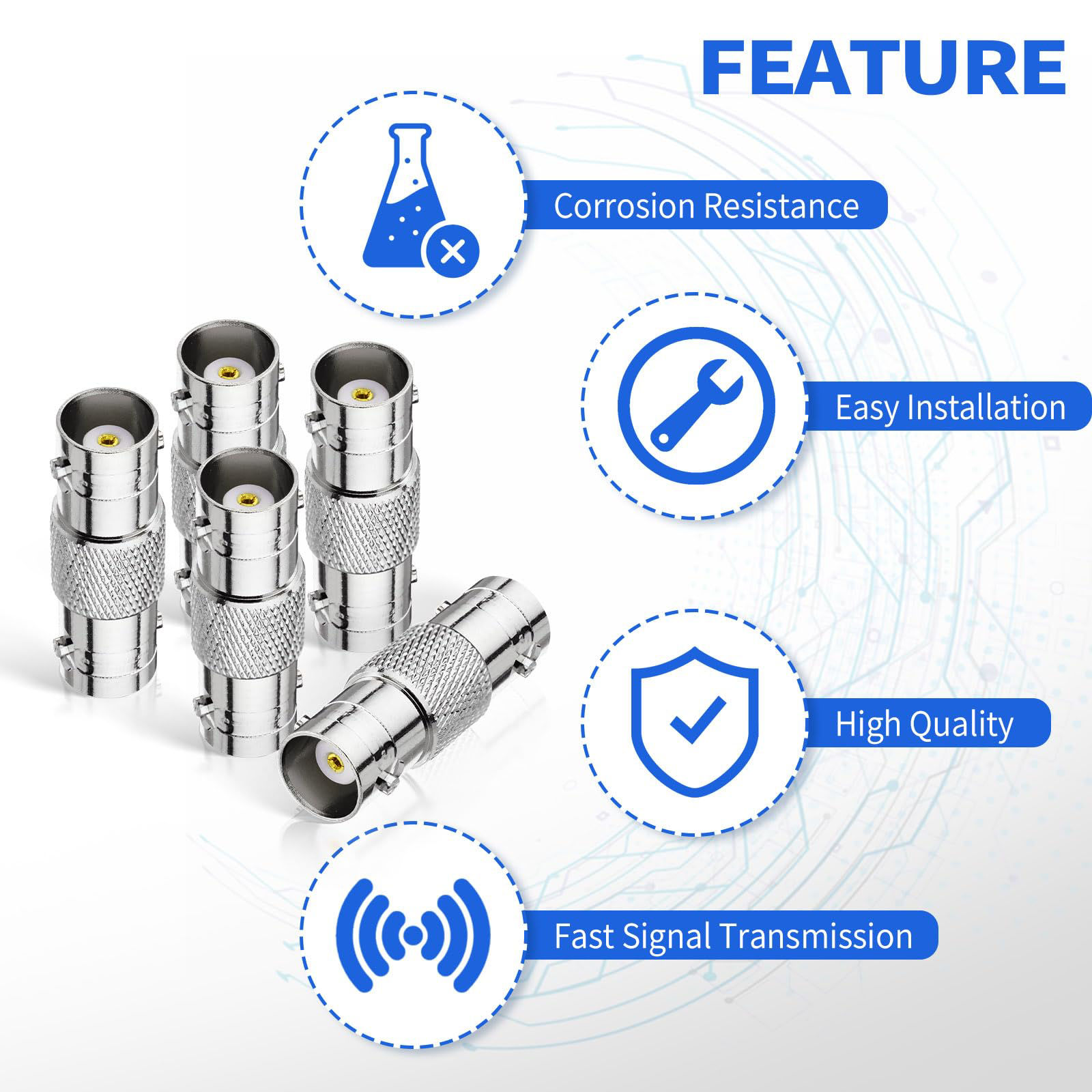 GetUSCart- Superbat BNC Adapter BNC Female to BNC Female Barrel ...