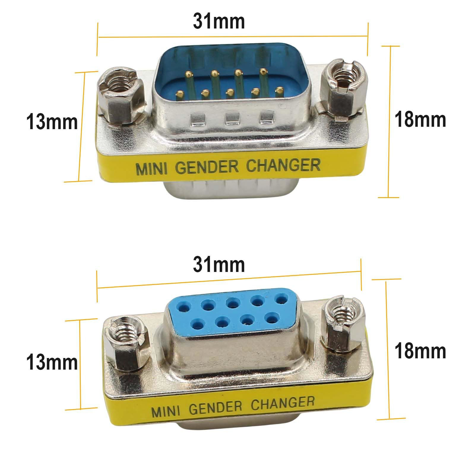 GetUSCart- AIMHDUTY RS232 Serial Gender Changer 8-Pack 9 Pin DB9 Male ...