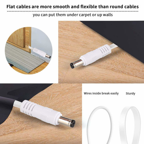 GetUSCart- 2 Pack DC Power Extension Cable 20ft 2.1mm x 5.5mm ...