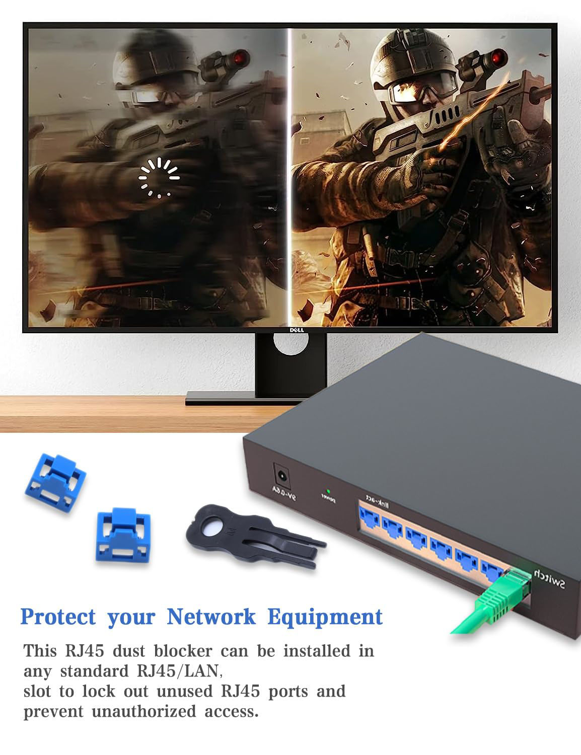 GetUSCart- 24Pcs RJ45 Port Lock with 2 Keys, ZoeRax Locking RJ45 Port ...