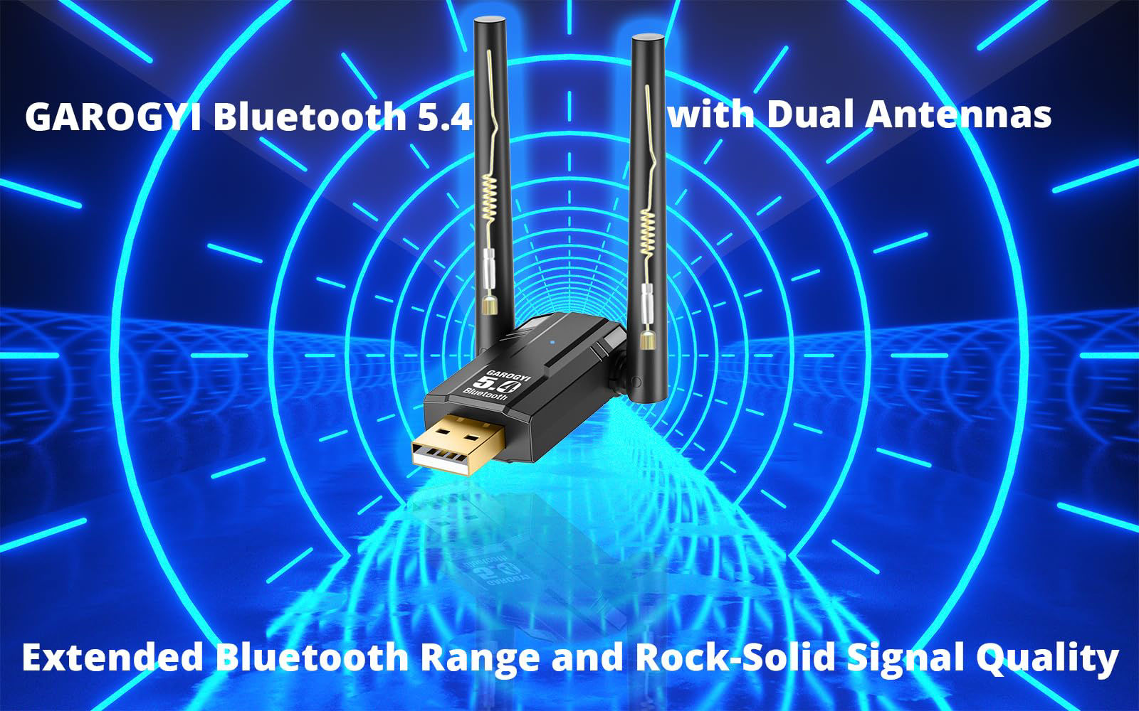 GetUSCart- GAROGYI Bluetooth 5.4 USB Adapter Pro Max Ultra Long Range ...