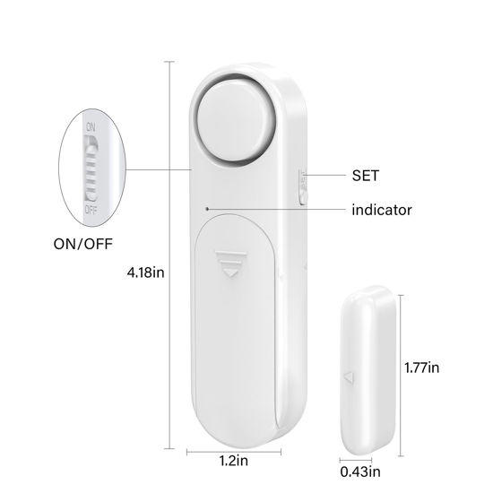 GetUSCart- 2 Pack Door Alarms When Opened for Kid Safety/Home Security ...