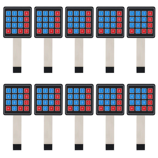 GetUSCart- 10pcs 4x4 Matrix Array Membrane Switch Keypad Keyboard 16 ...