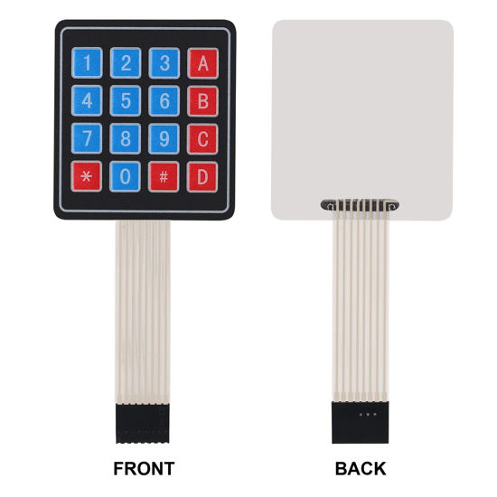 Getuscart 10pcs 4x4 Matrix Array Membrane Switch Keypad Keyboard 16 Key Matrix Array Membrane