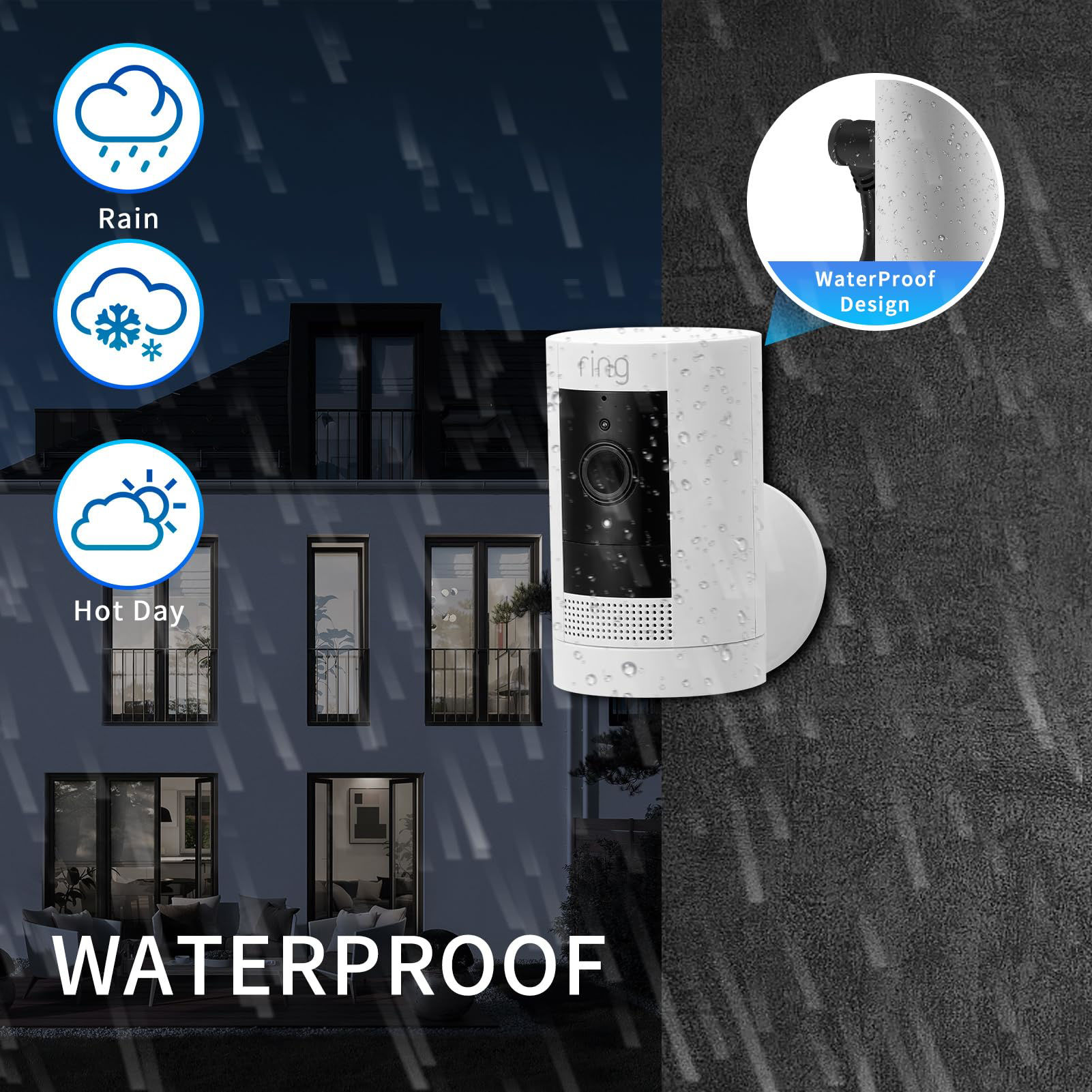 GetUSCart- Charge Cords 30ft for Ring Weatherproof Indoor Outdoor ...