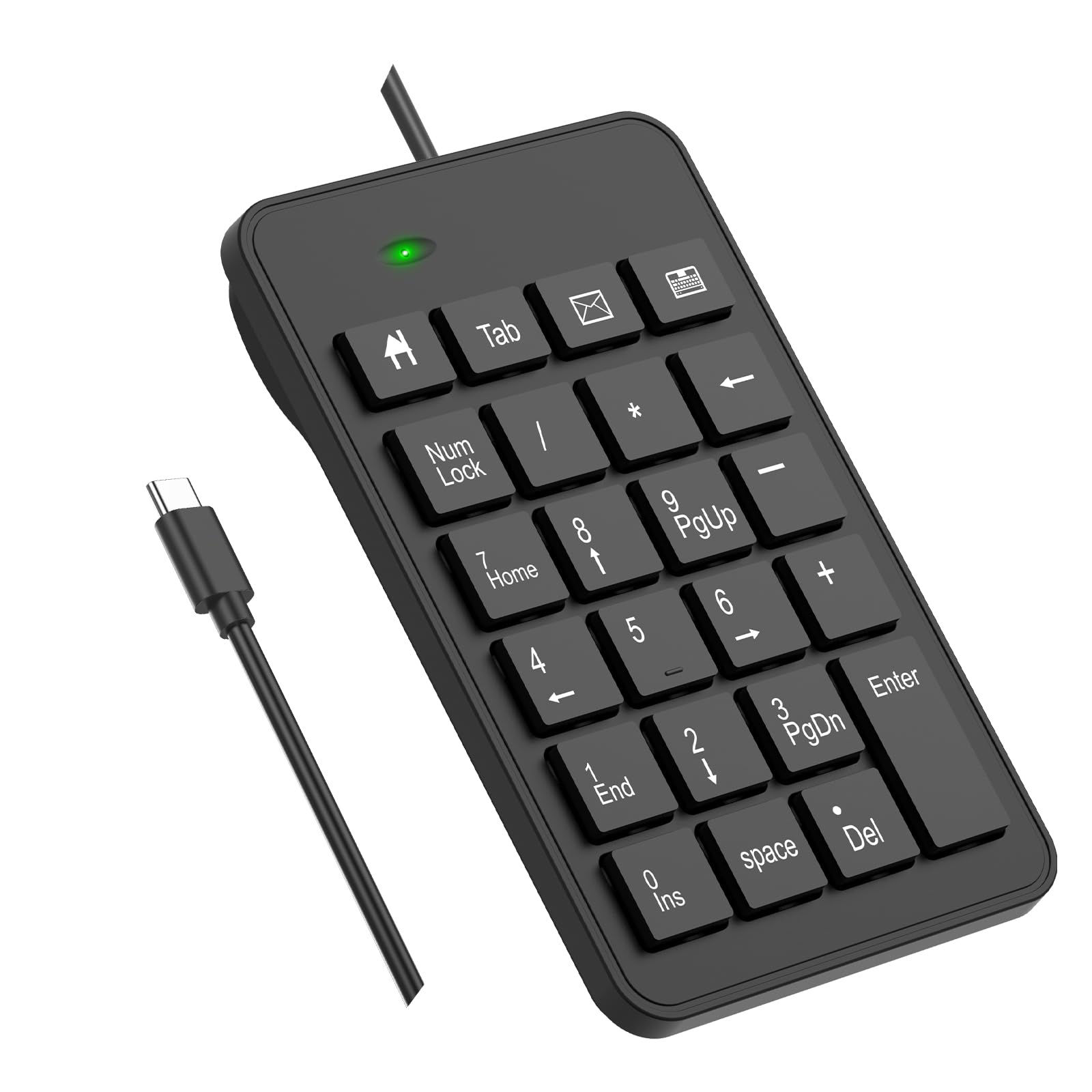 GetUSCart- LOONASA Wired USB C Number Pad - 23 Keys Type C Numeric ...