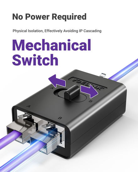 GetUSCart- VCELINK 2 Port RJ45 Network Switch, Ethernet Splitter 2-in 1 ...