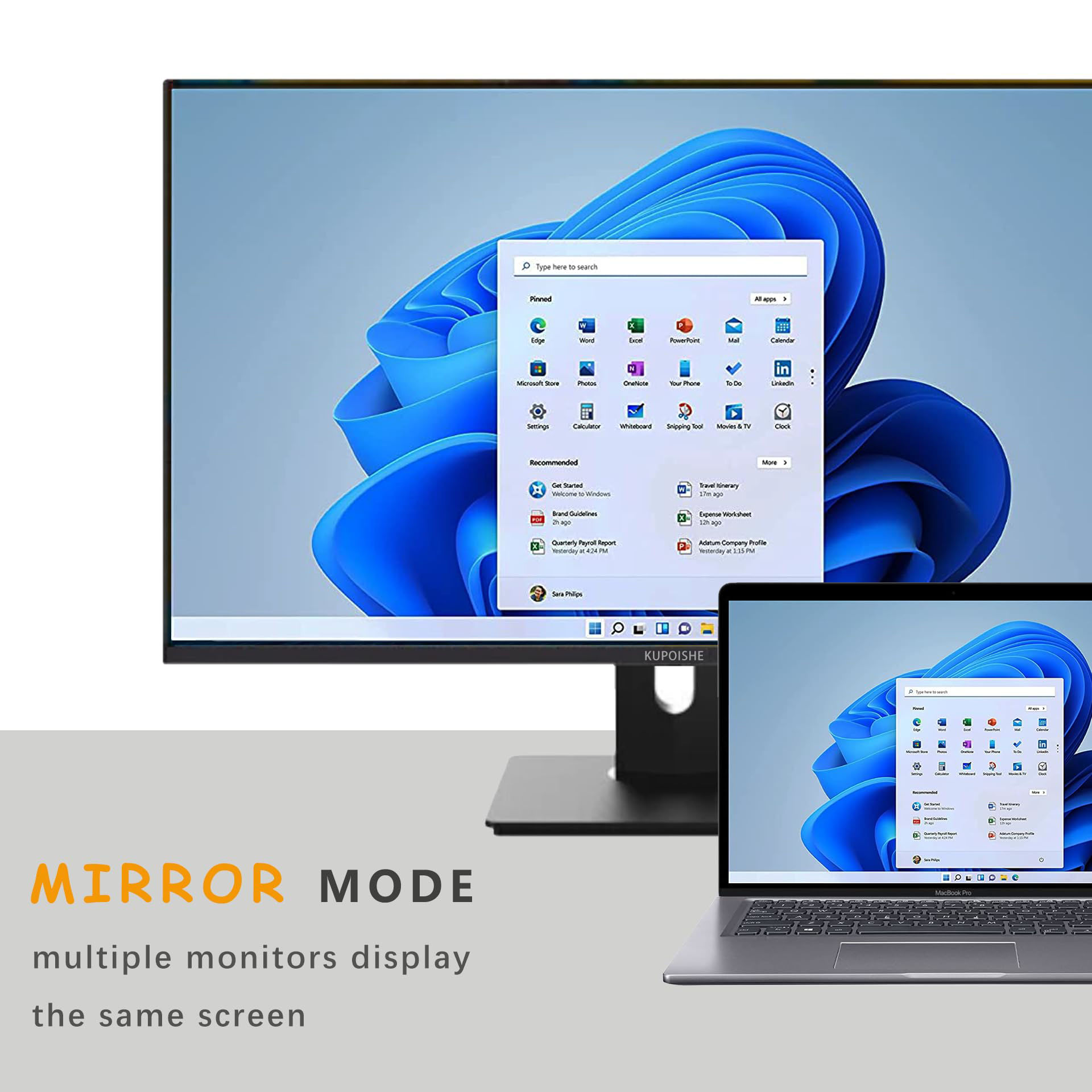 GetUSCart- KUPOISHE USB to HDMI Adapter for Monitor Windows 11/10 / 8 ...