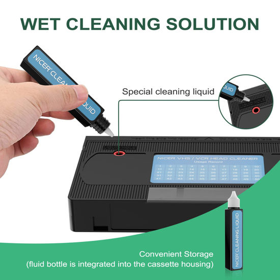 GetUSCart- Nicer VCR Head Cleaner for VCR VHS Players, VHS Video Head ...