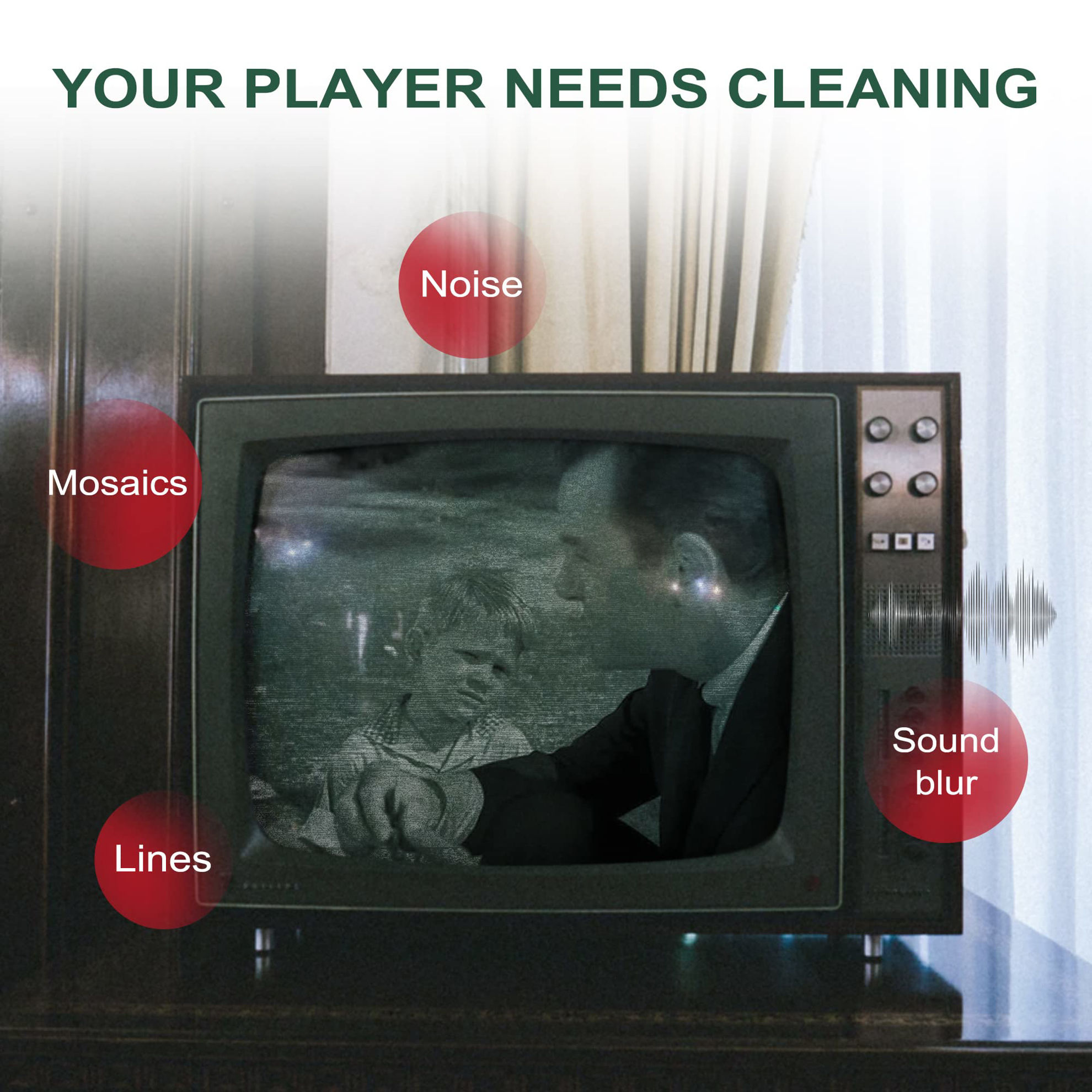 GetUSCart- Nicer VCR Head Cleaner for VCR VHS Players, VHS Video Head ...