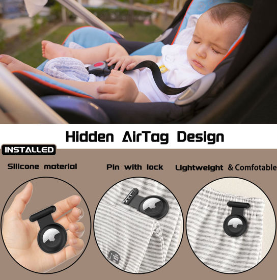 GetUSCart- Apple Airtag Holder for Kids Hidden-4 Pack GPS Tracker Case ...