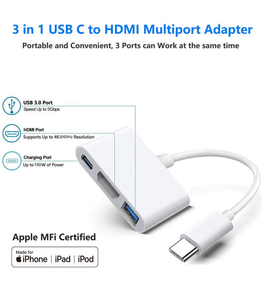 GetUSCart- USB-C Digital AV Multiport Adapter, Apple MFi Certified ...