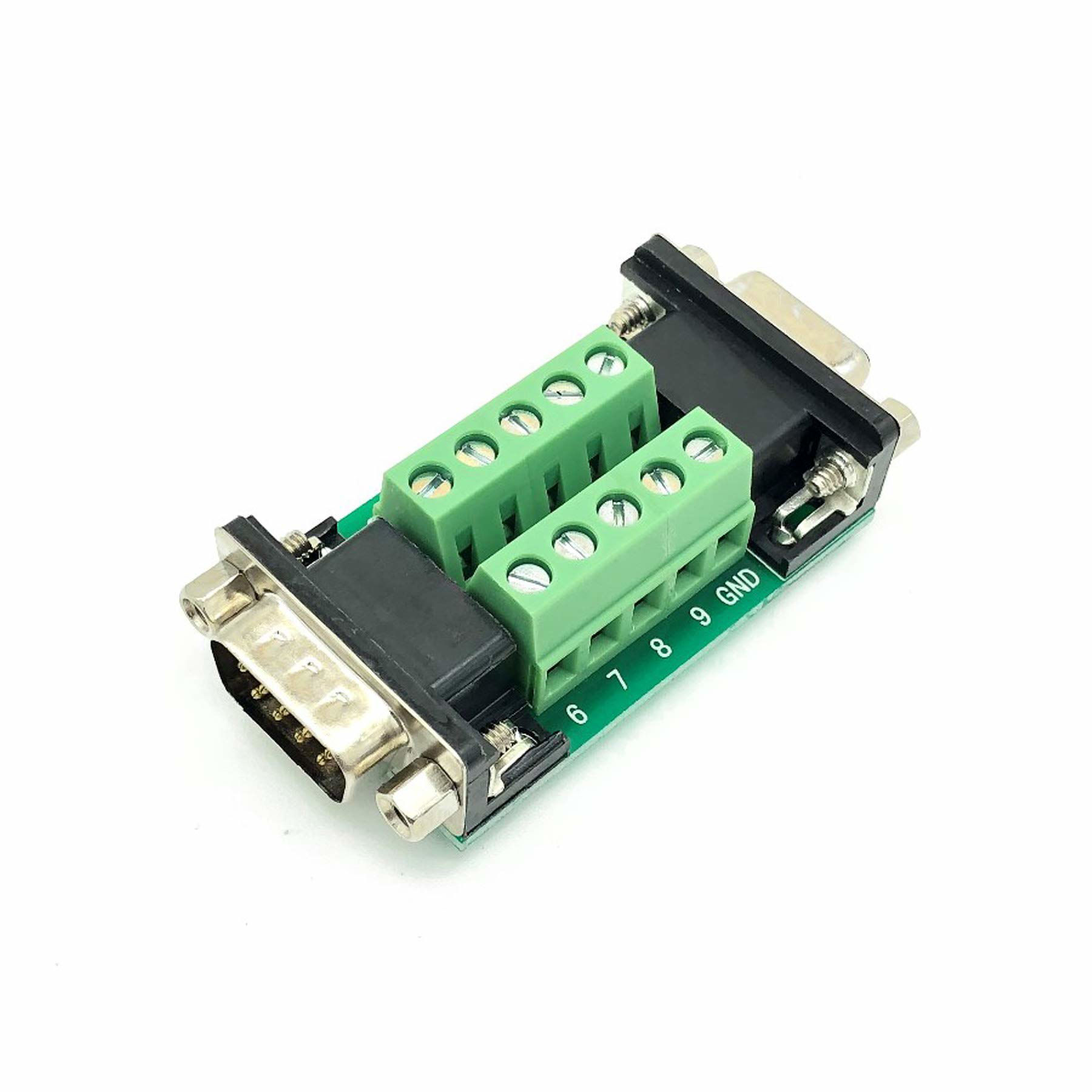GetUSCart- BUELEC DB9 Female and Male Connector in One Breakout Board ...