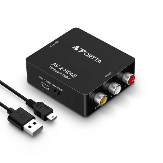 GetUSCart- Portta RCA to HDMI Converter, Composite CVBS to HDMI Adapter ...