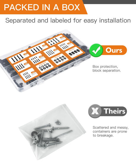 GetUSCart- Universal TV Mounting Hardware Screw Kit Set with Box - M4 ...
