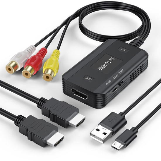GetUSCart- RCA to HDMI Converter, FEMORO AV Analog to HDMI Adapter ...