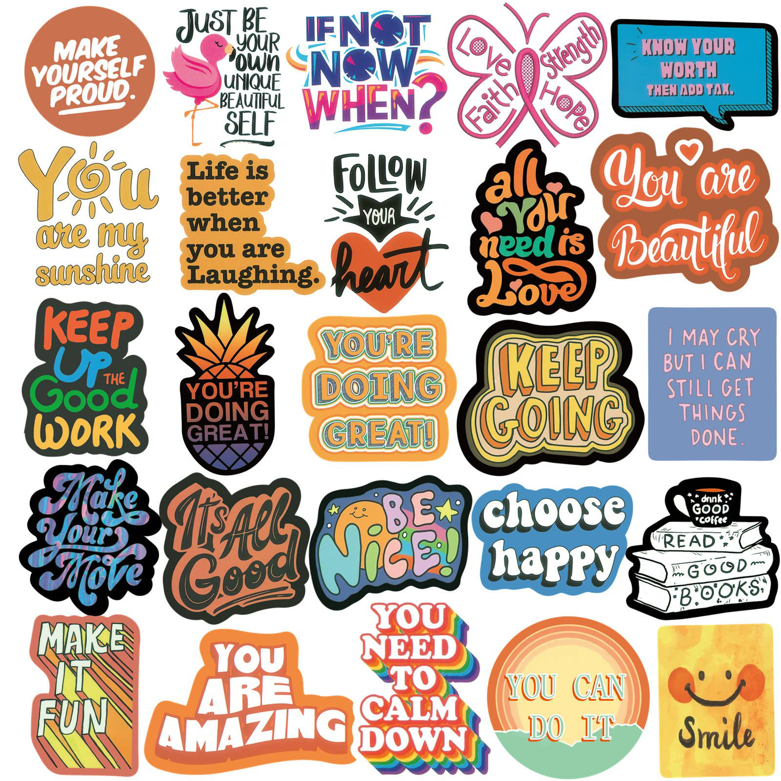 GetUSCart- 200PCS Inspirational Stickers for Water Bottles ...