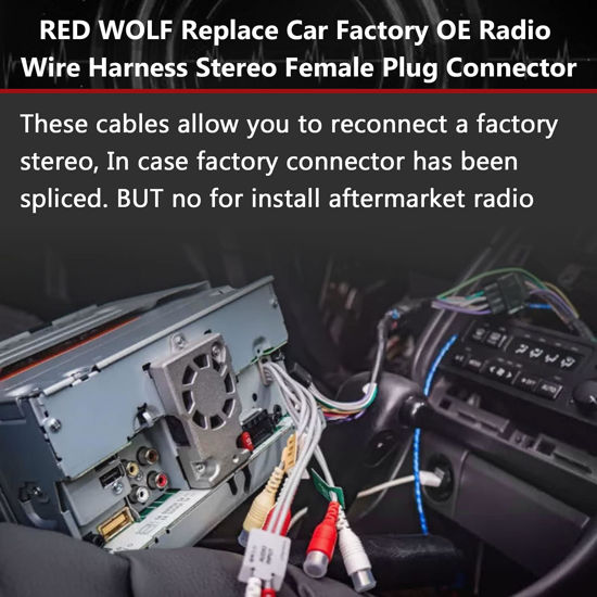 GetUSCart- RED WOLF Car OE Radio Wire Harness Female Plug 2002-2007 GM ...