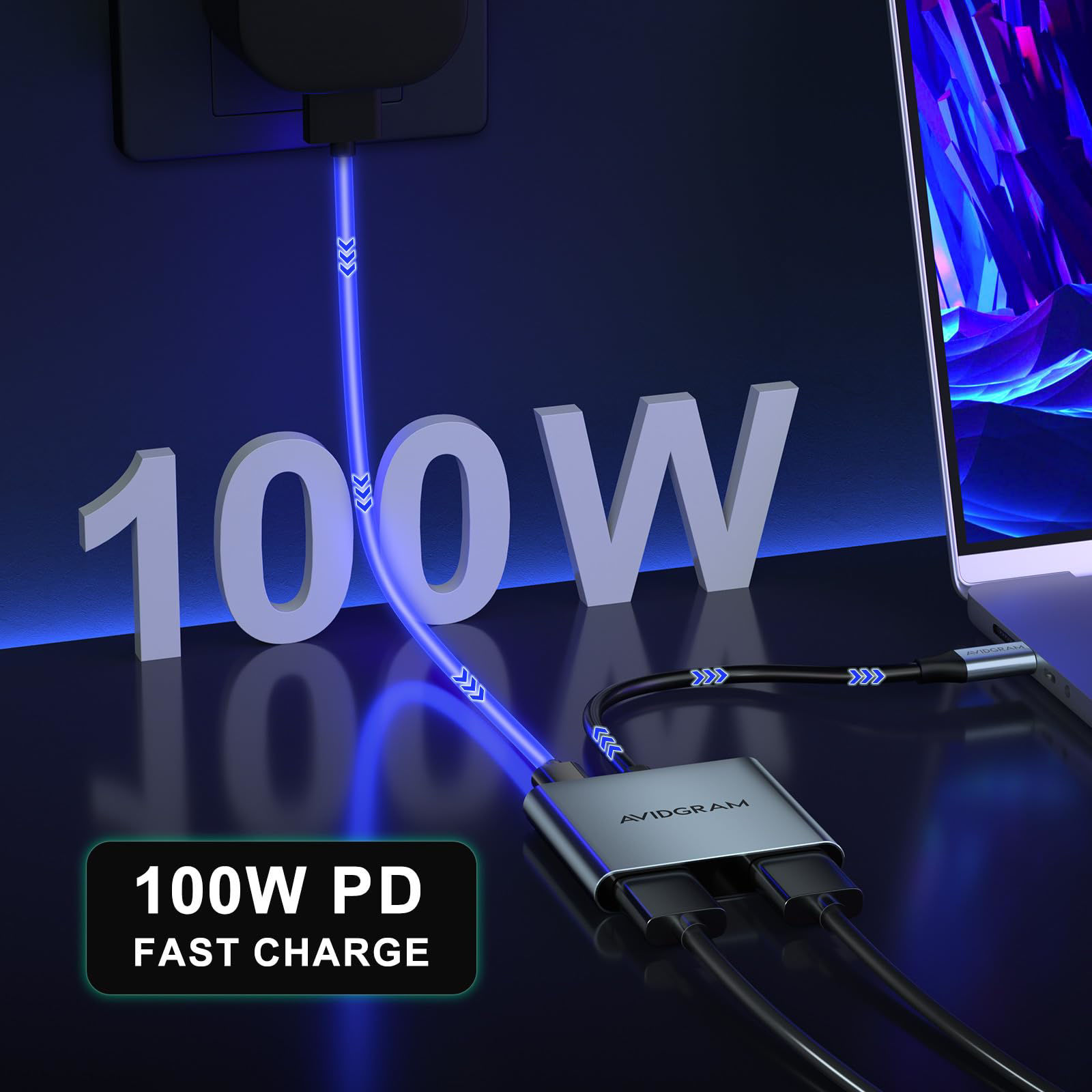 GetUSCart- USB C to Dual HDMI Adapter 4K 30Hz, AVIDGRAM USB C Hub ...