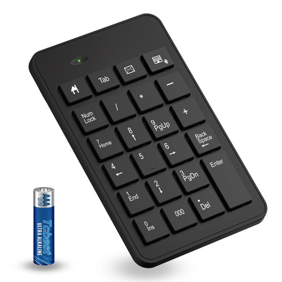 GetUSCart- Bluetooth Number Pad with Battery, 23 Keys Wireless Numeric Keypad Upgraded Version ...