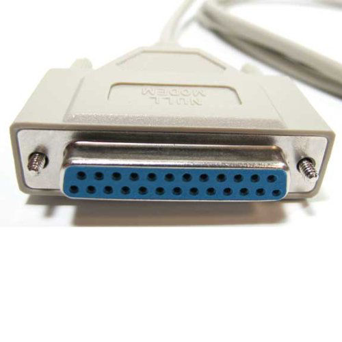 GetUSCart- SF Cable, 6ft DB9 Female to DB25 Female Null Modem Cable