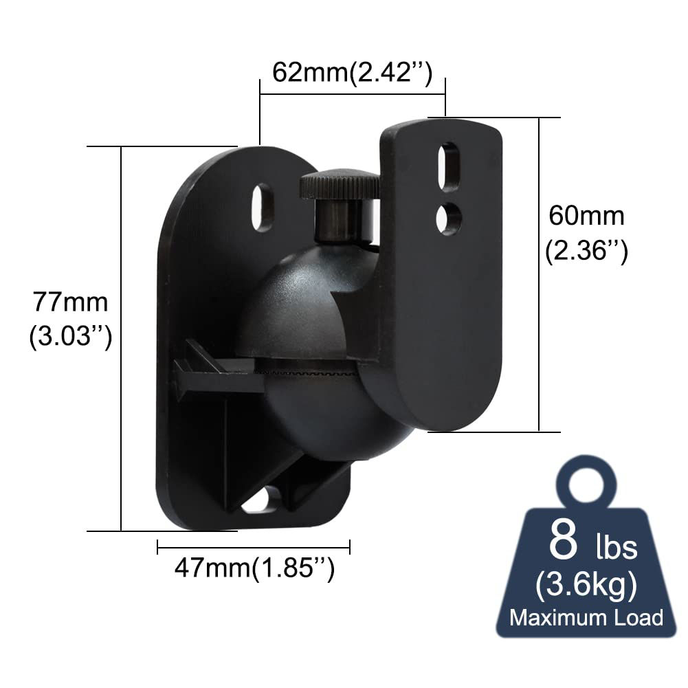 GetUSCart- Bealuffe Speaker Wall Mount Brackets, Universal Mount for ...